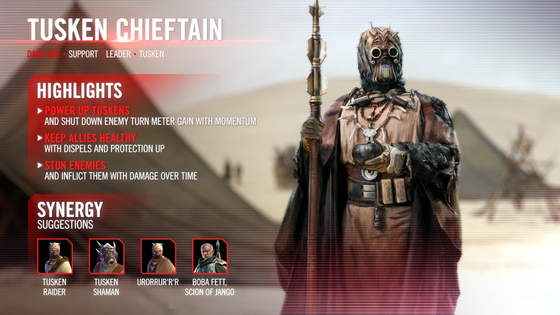 Best Mods Build for Tusken Chieftain in Star Wars Galaxy of Heroes ...