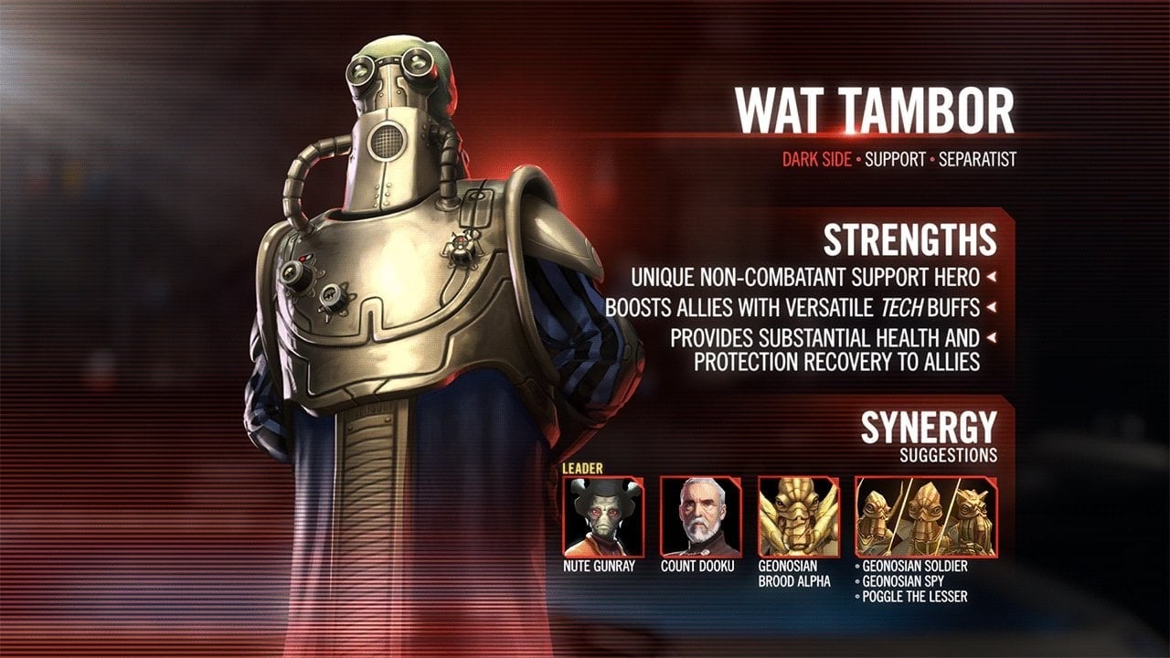 Best Mods Build for Wat Tambor in Star Wars Galaxy of Heroes - AllClash